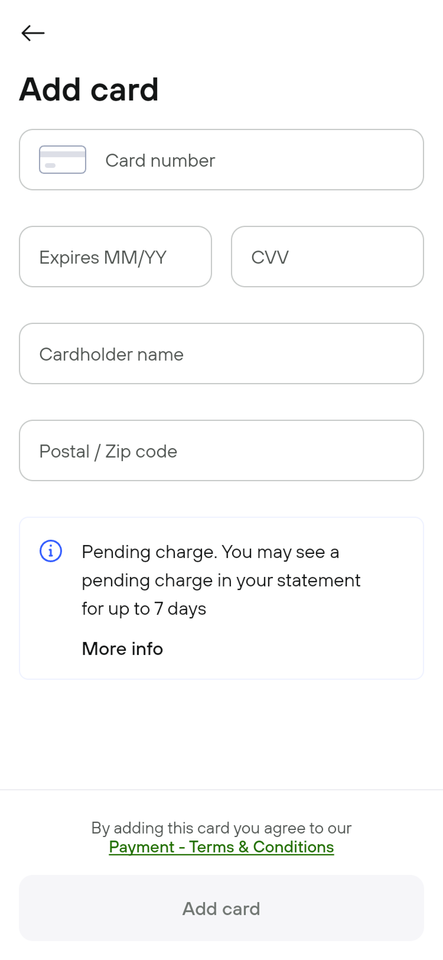 Add or Remove a payment card – Help Center